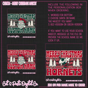 Bearcats Christmas Mascot PNG - School Spirit Holiday Design - Etsy