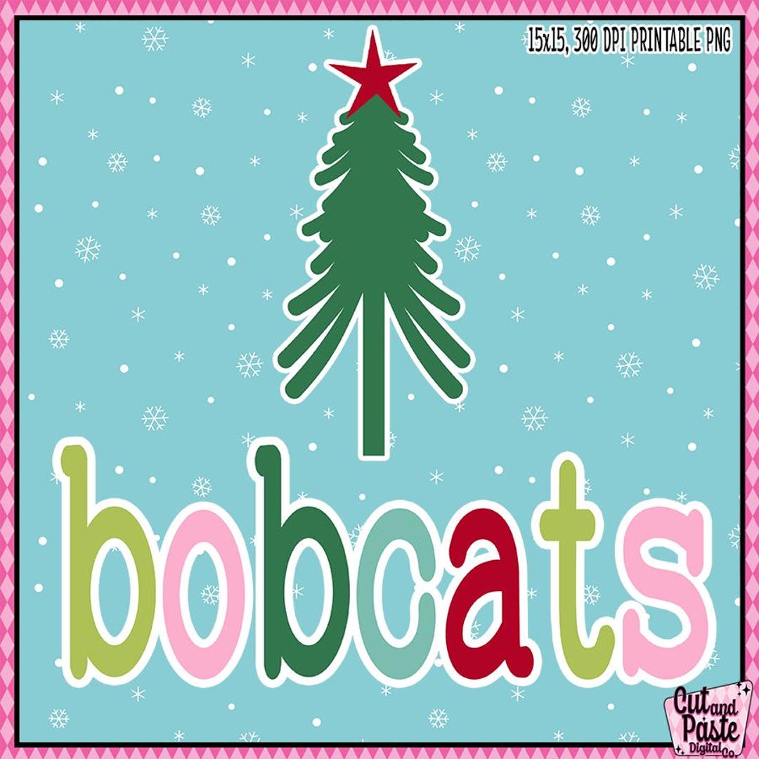 Bobcats Simple Christmas Tree PNG - School or Mascot - Digital Design ...