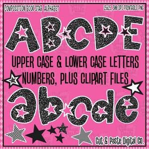 Alphabet Clipart Set: Star Themed Letters (instant Download PNG) - Etsy