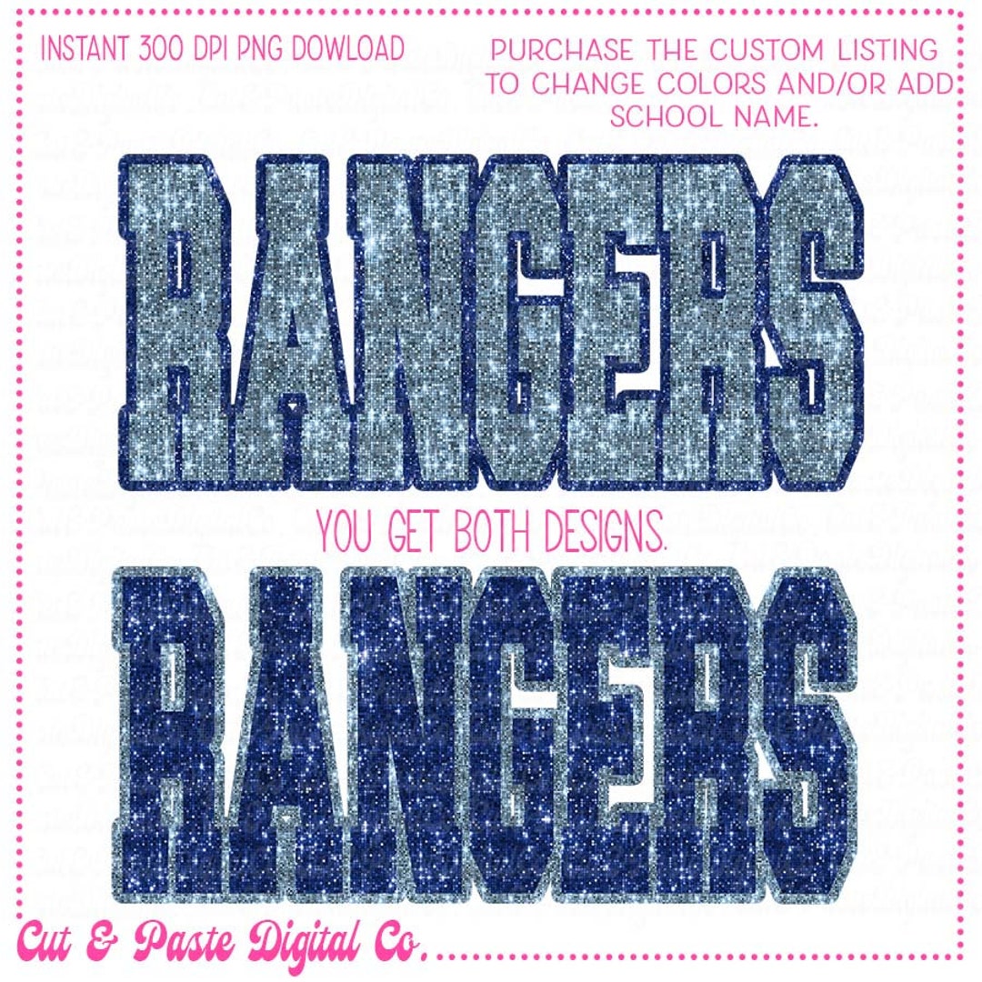 RANGERS, Varsity Letters, Mascot, Teacher, School, Digital Design ...