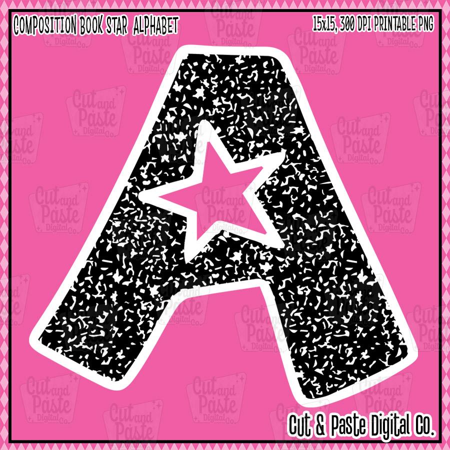 Alphabet Clipart Set: Star Themed Letters (instant Download PNG) - Etsy