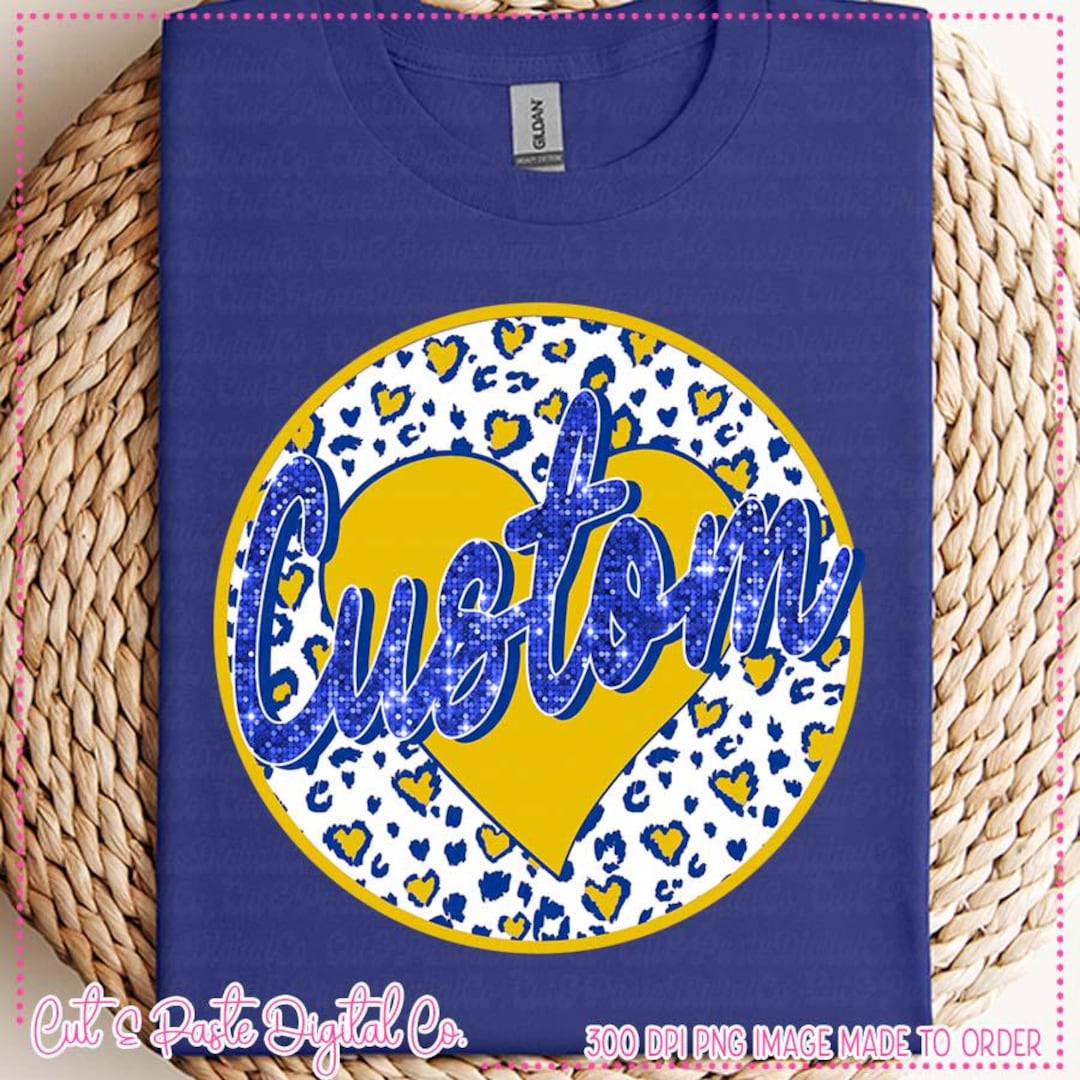 Leopard Print Heart Design PNG: Custom School Spirit Digital File - Etsy UK