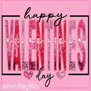 Glitter Heart Digital Design: Red and Pink Valentines PNG - Etsy