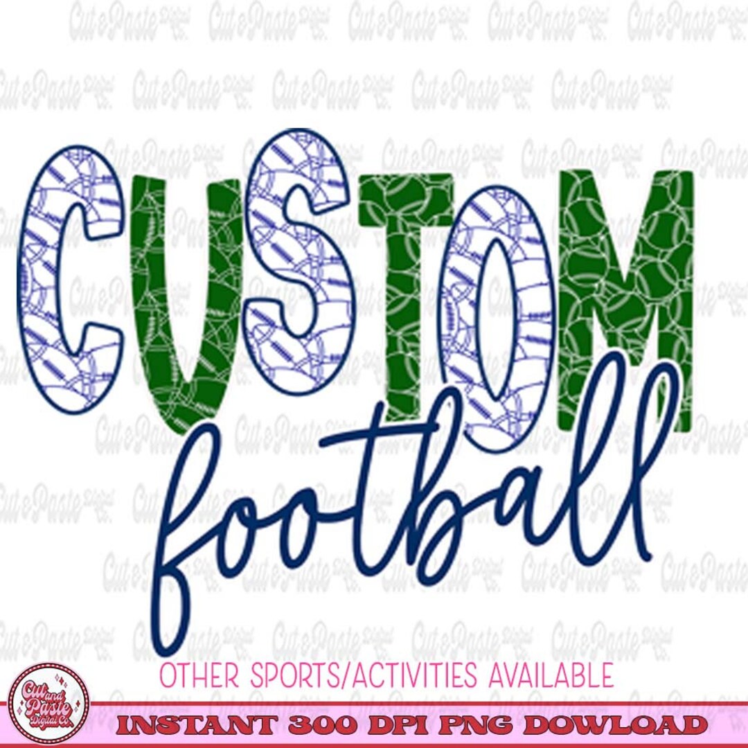 Custom Football Design, Teacher, School, Digital PNG, Personalization ...