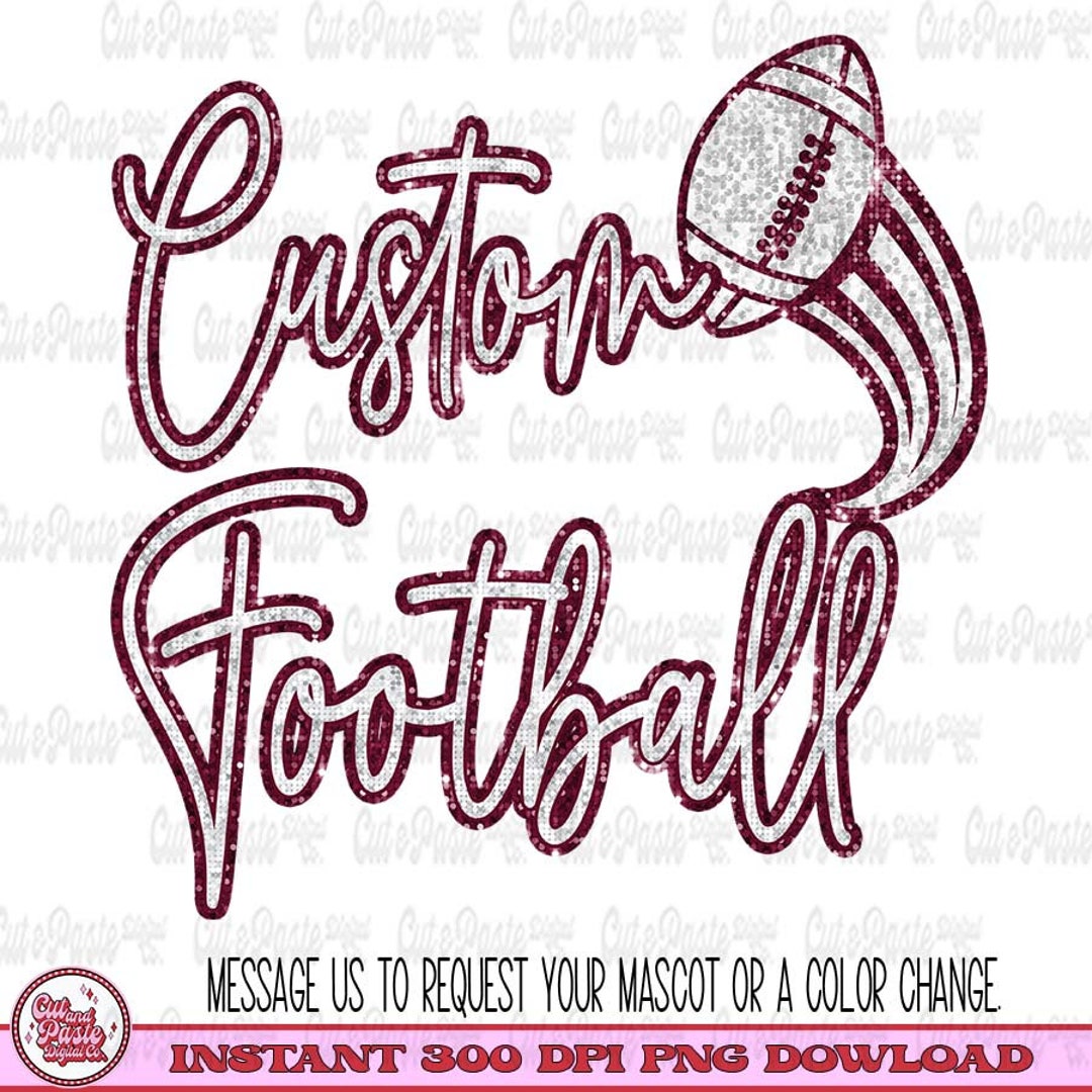 Custom Football Design, Teacher, School, PNG, Personalization ...
