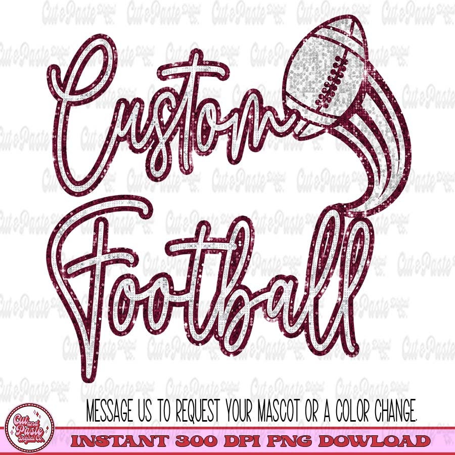 Custom Football Design, Teacher, School, PNG, Personalization ...