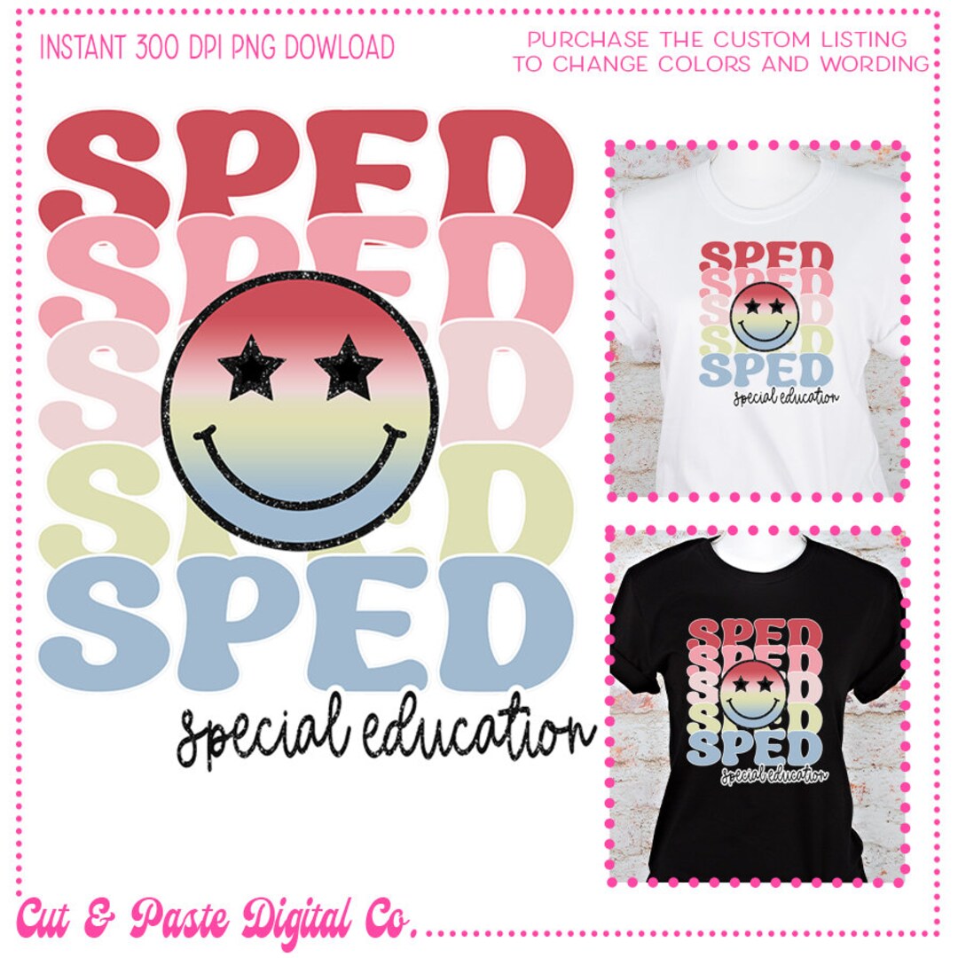 SPED, Special Ed, Grade Level, Subject, Teacher, School, Retro, Smiley ...