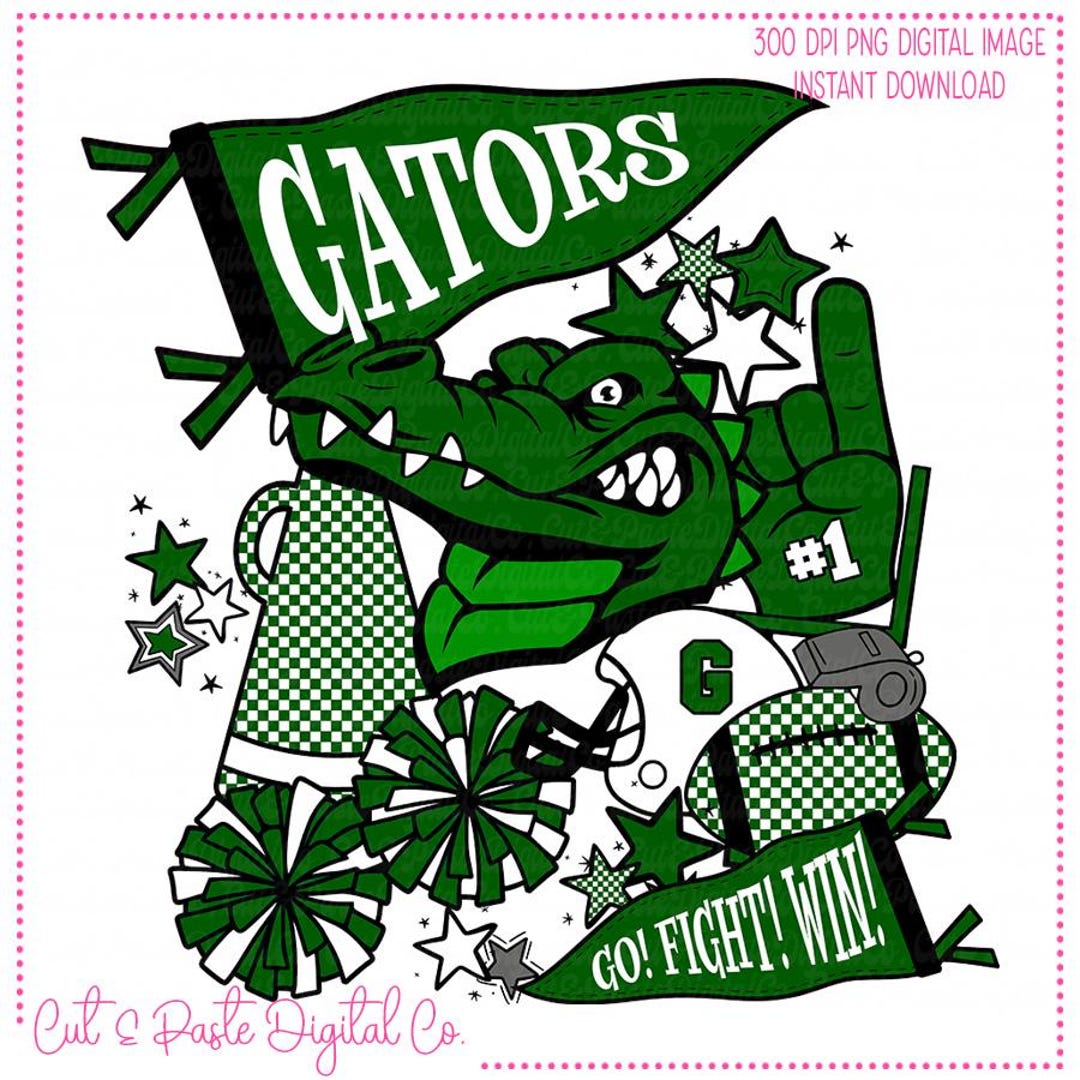 Gators Mascot PNG, Green Spirit Pennant (digital Download File) - Etsy