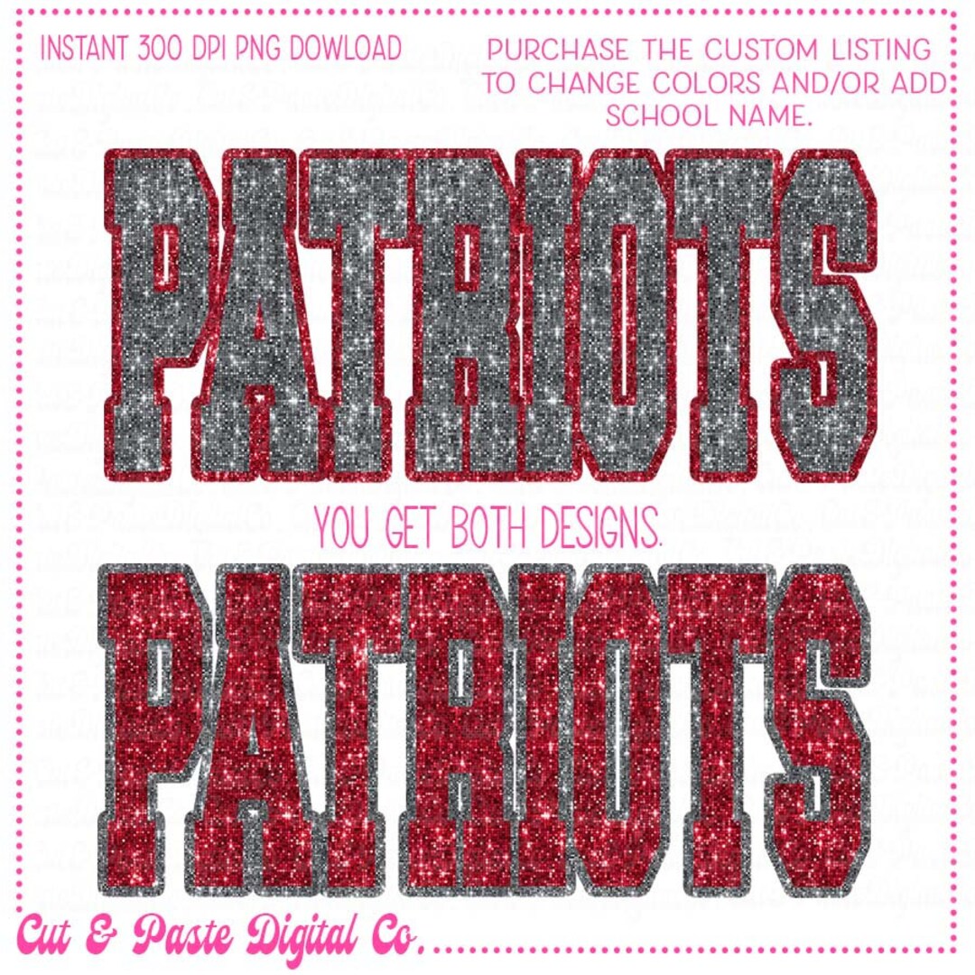 PATRIOT, Varsity Letters, Mascot, Teacher, School, Digital Design ...