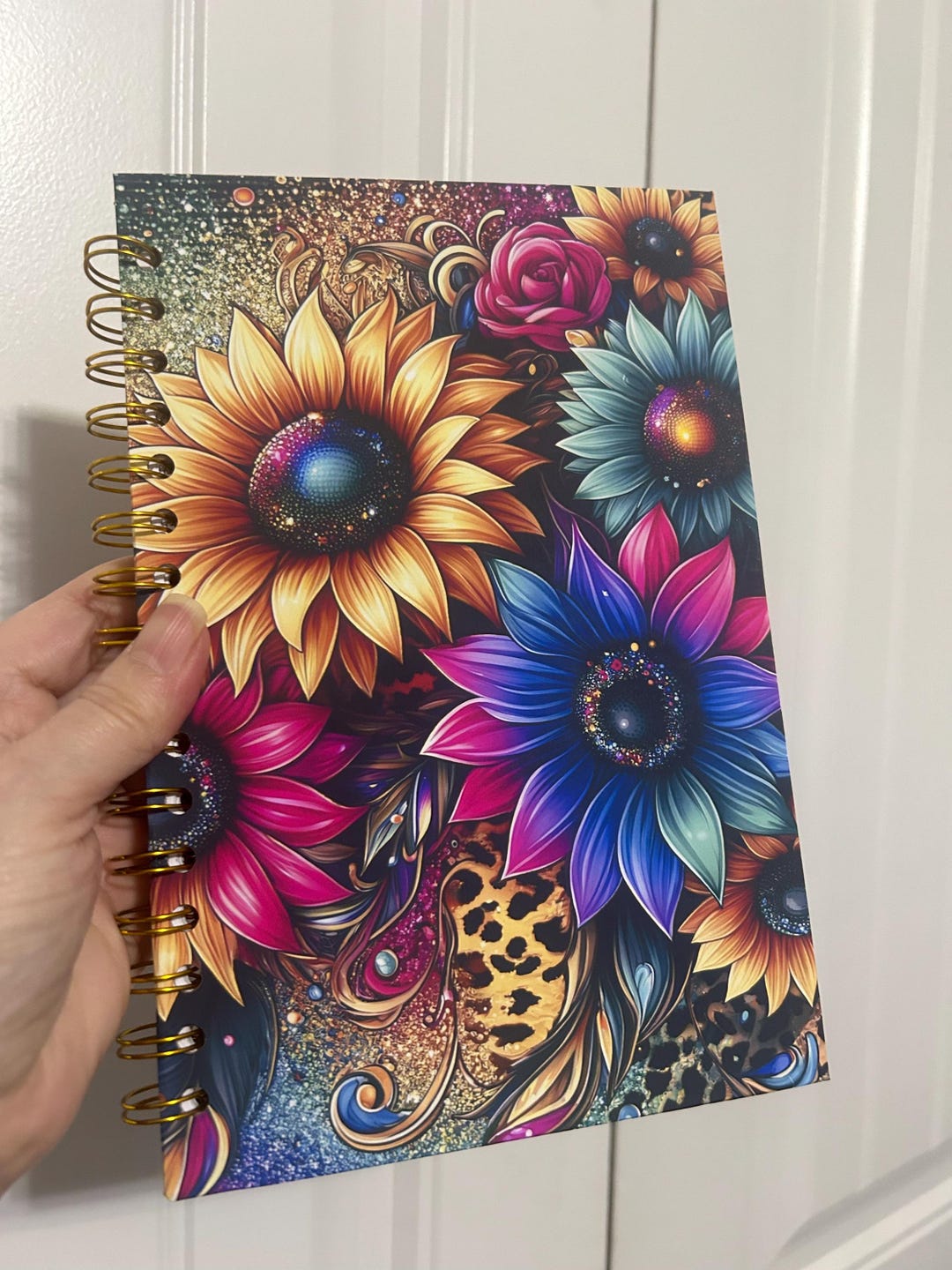 Handmade Multi-color Sunflowers Journal — Notebook | 6 X 9 Matte Finish ...