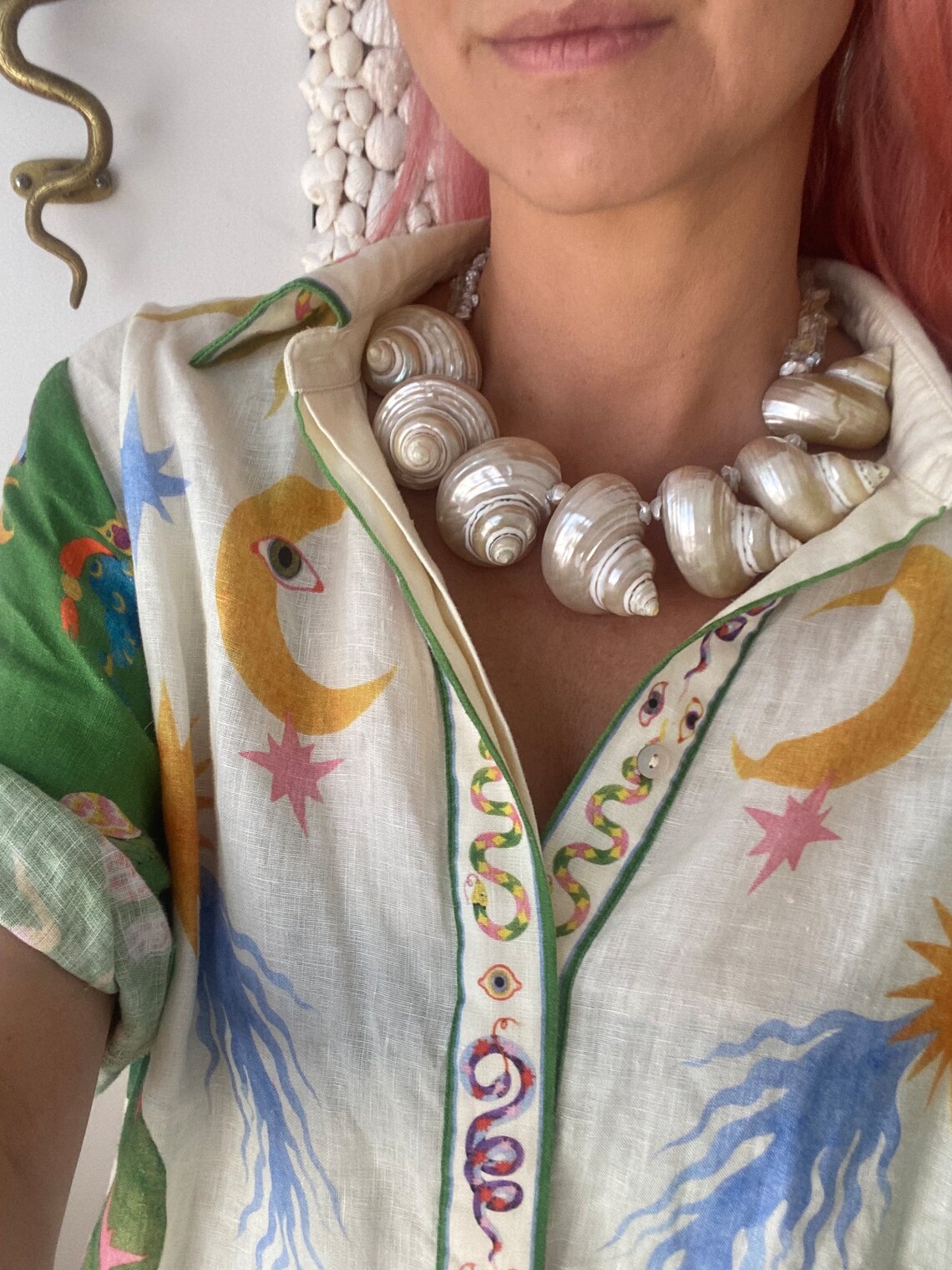 Turbo Shell Necklace. Big Shell Necklace Chunky Shell - Etsy