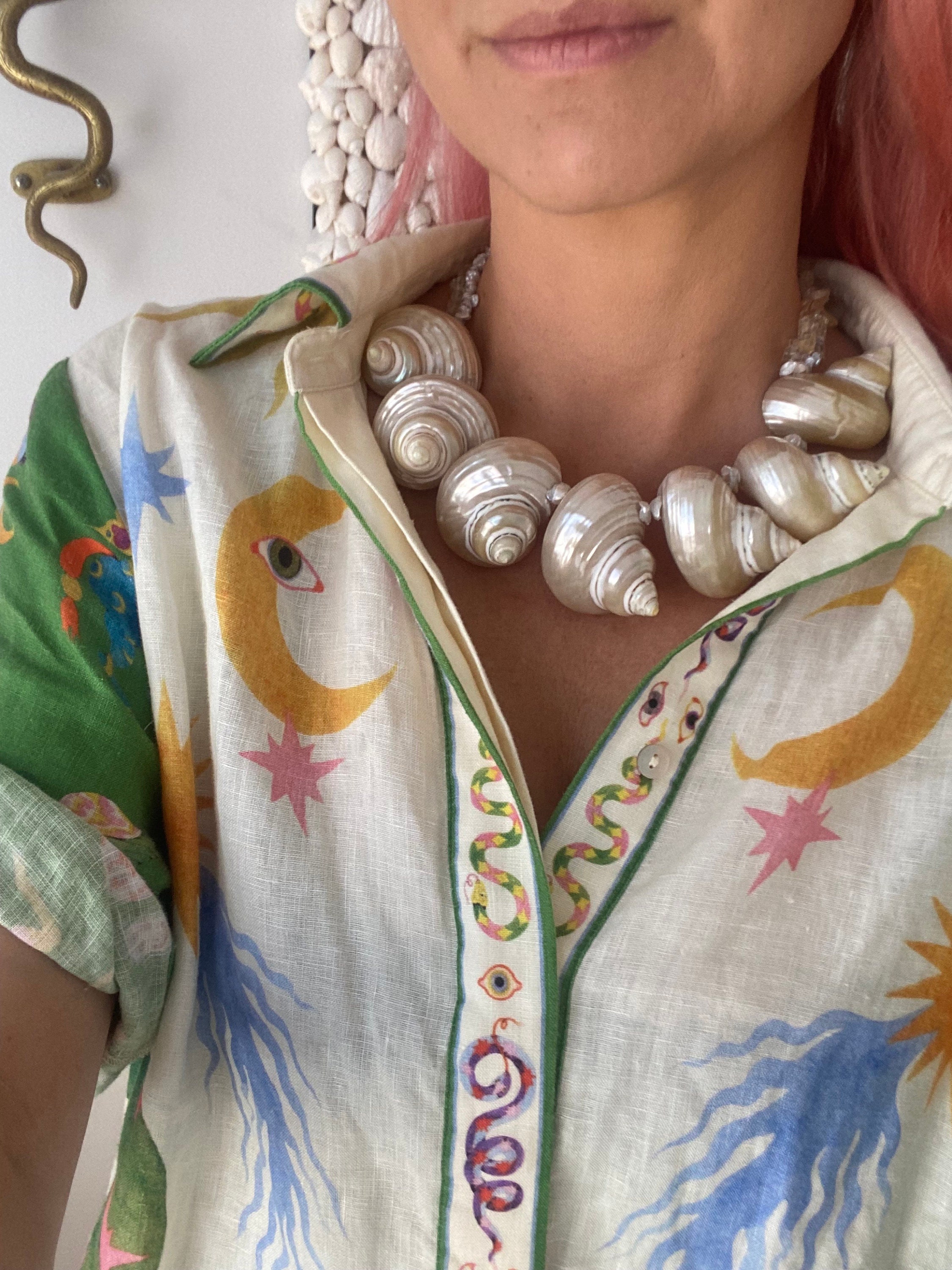 Turbo Shell Necklace. Big Shell Necklace Chunky Shell - Etsy