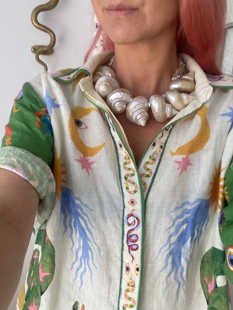 Turbo Shell Necklace. Big Shell Necklace Chunky Shell - Etsy