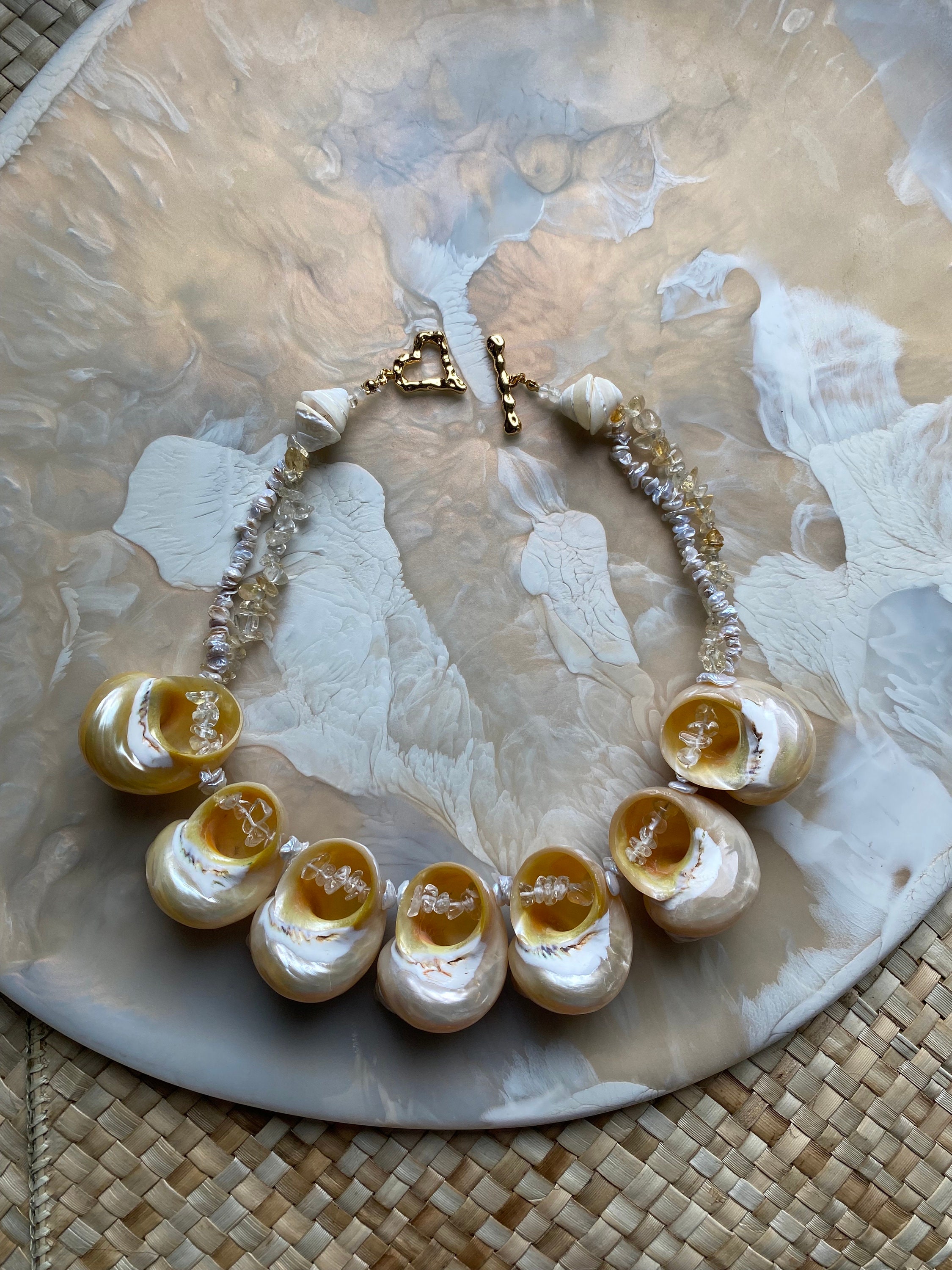 Turbo Shell Necklace. Big Shell Necklace Chunky Shell - Etsy