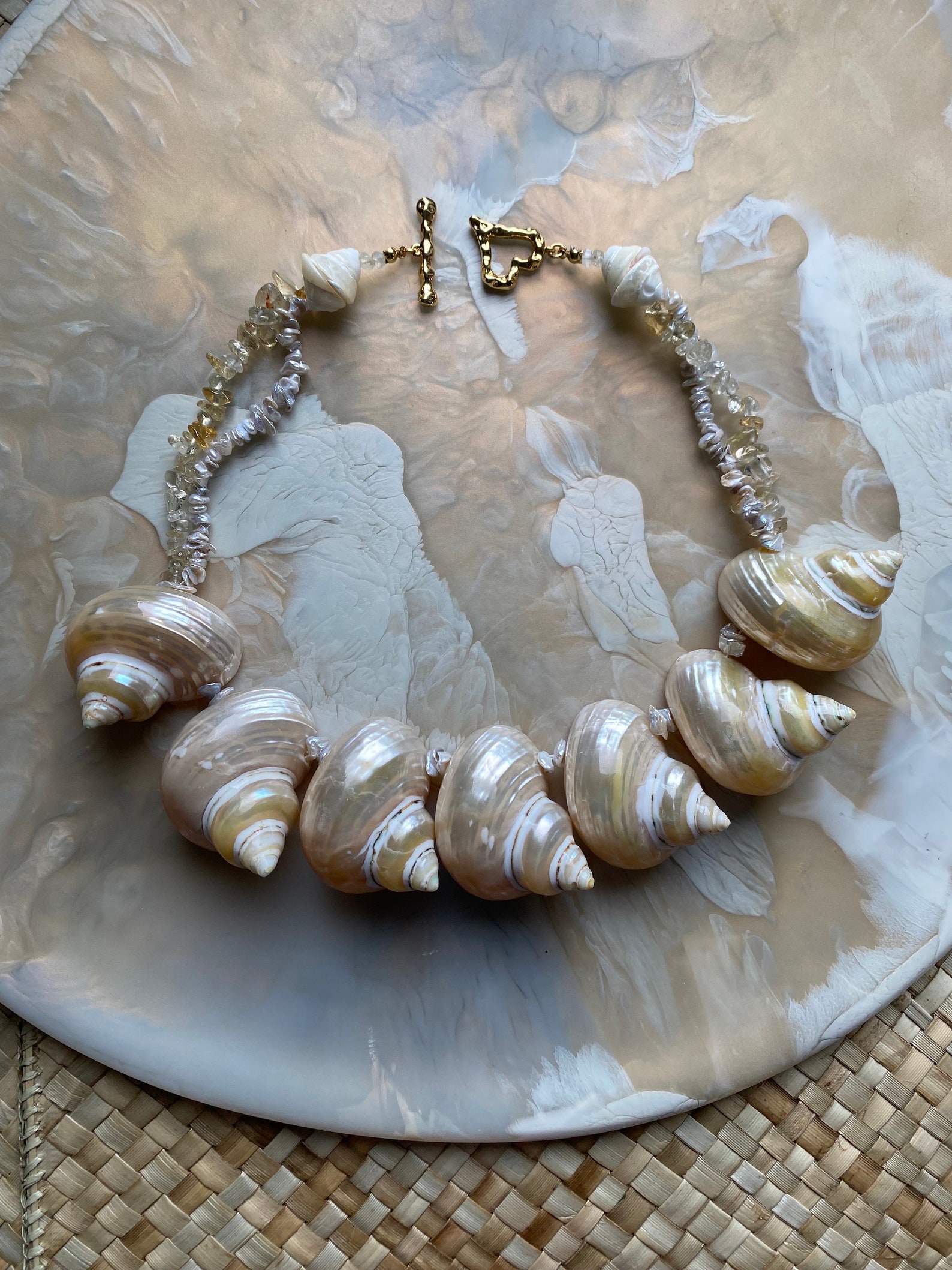 Turbo Shell Necklace. Big Shell Necklace Chunky Shell - Etsy
