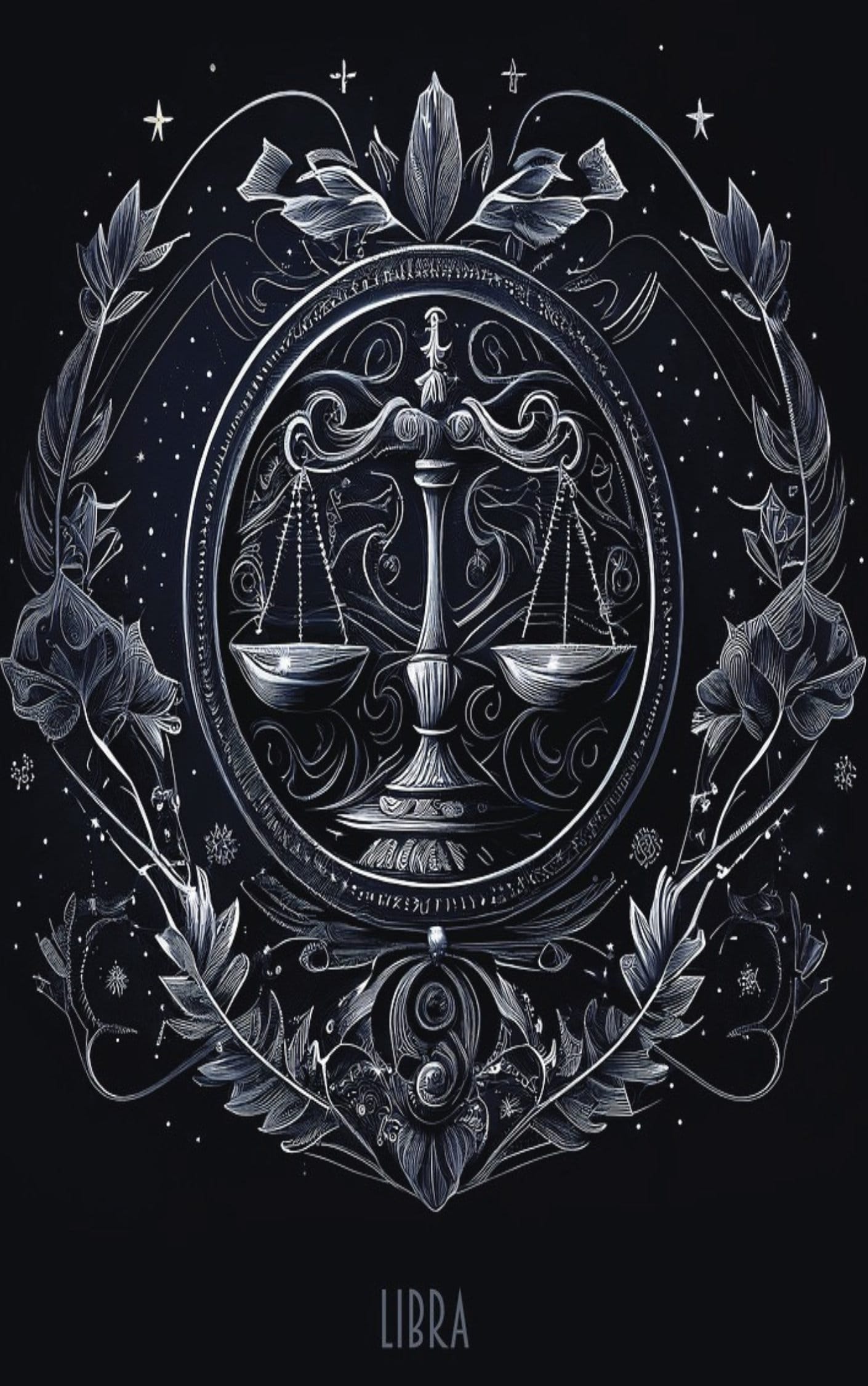 Libra Night Astrology Digital Notebook or Journal Fillable Pdf of 120 ...