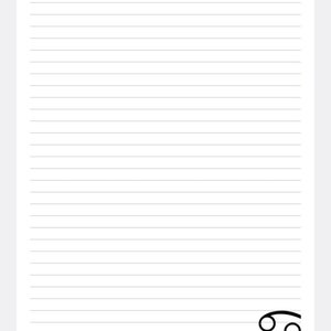 Cancer Cosmo Astrology Digital Notebook or Journal Fillable Pdf of 120 ...