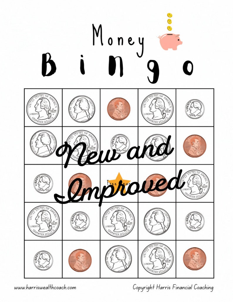 Money Bingo Printable Game | Coin Recognition Worksheets K-3 | Penny ...