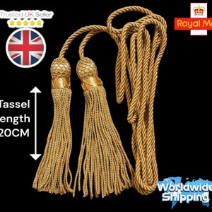 Banner/standard "3 Meter Cords" & Tassles Bullion Metal Gold Tassels ...