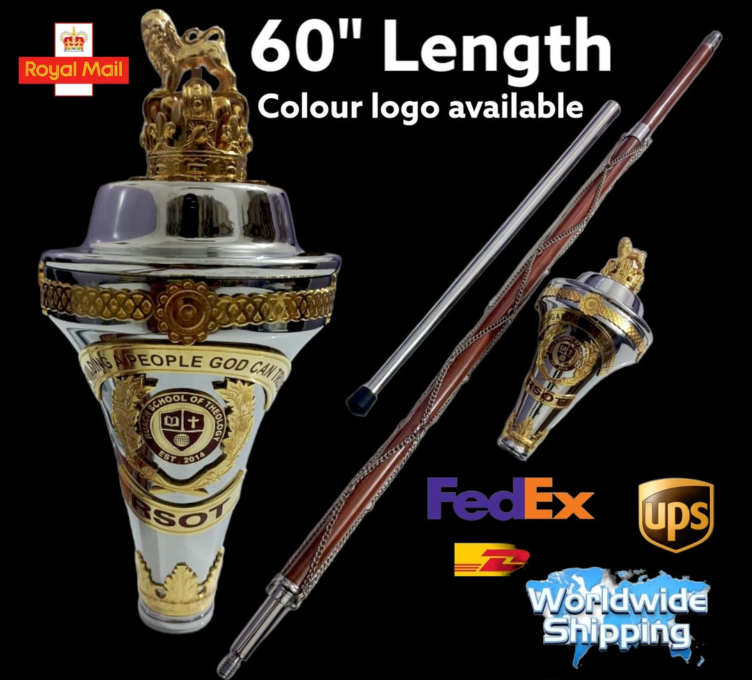 Drum Major's" Army" Navy" Mace Customized Mace With Your Logo" Name Top ...