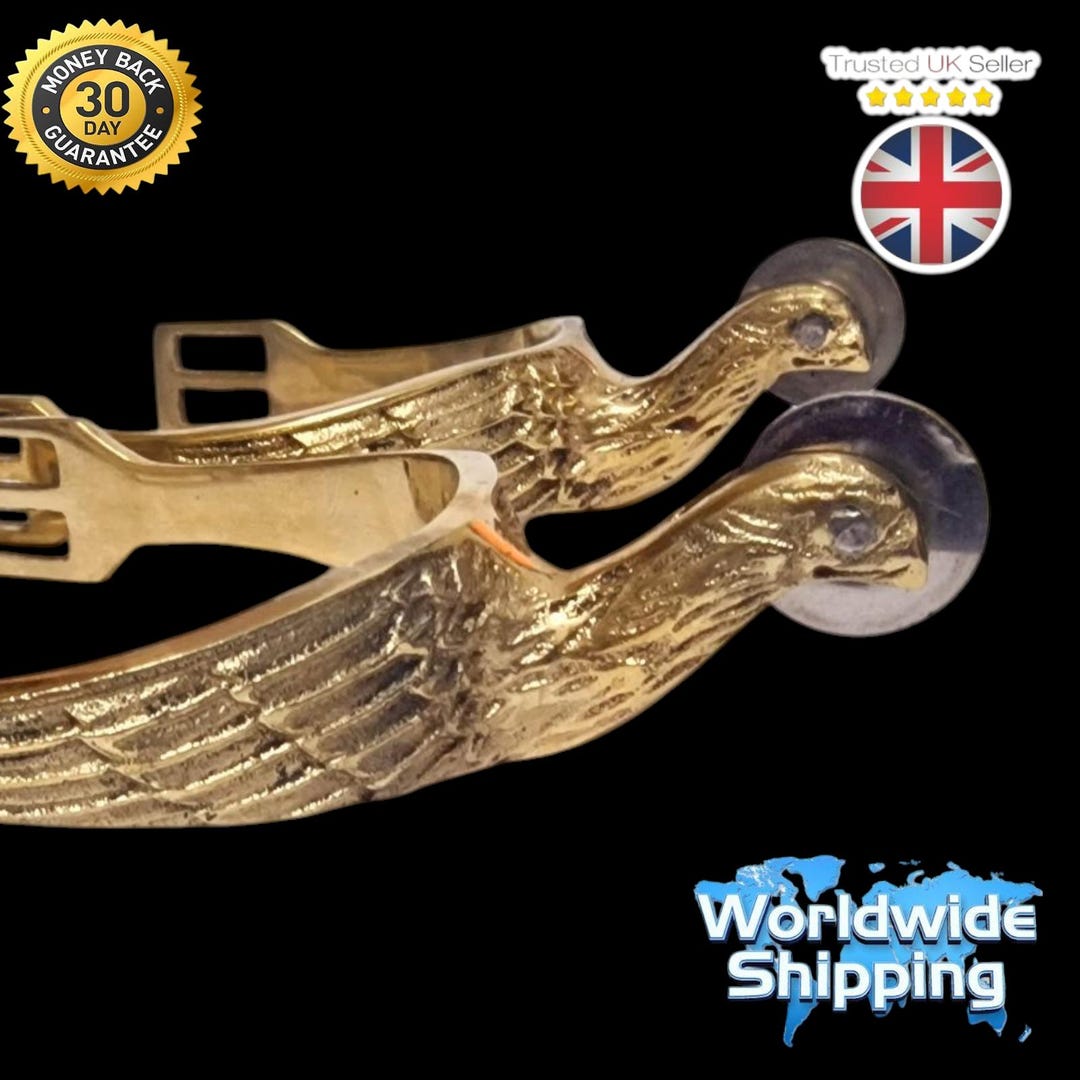 US Cavalry or Cowboy Spurs With Eagle Head and Straps. - Etsy