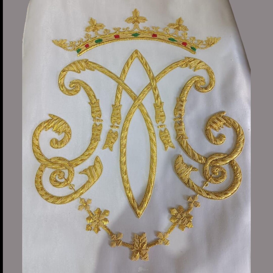 Marian Chasuble Vestment Customized Embroidery or Altar Embroidered Set ...