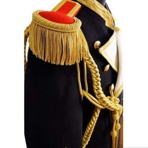 Reenactment for Military Shoulder Epaulettes Red Wool With Bullion ...