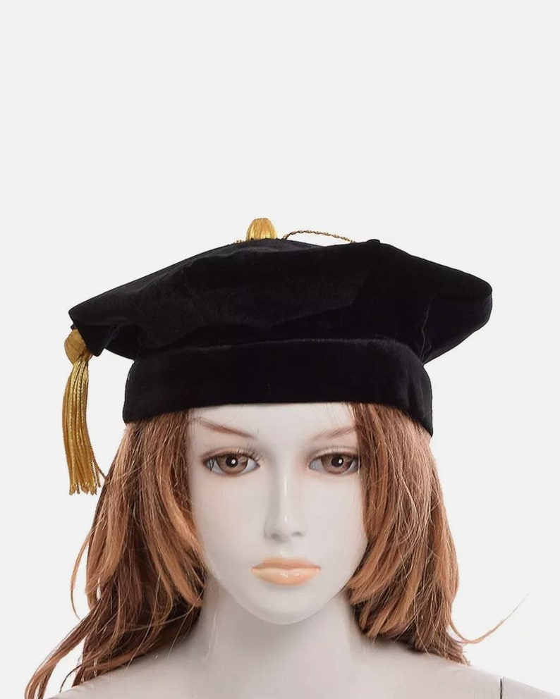 Doctors Graduation Black Hat 6& 8 or 4 Sided Corner Doctorial - Etsy UK