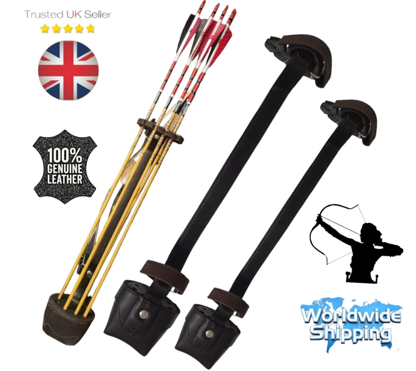 Traditional Archery Arrows Holder Bowquiver 2 Size - Etsy