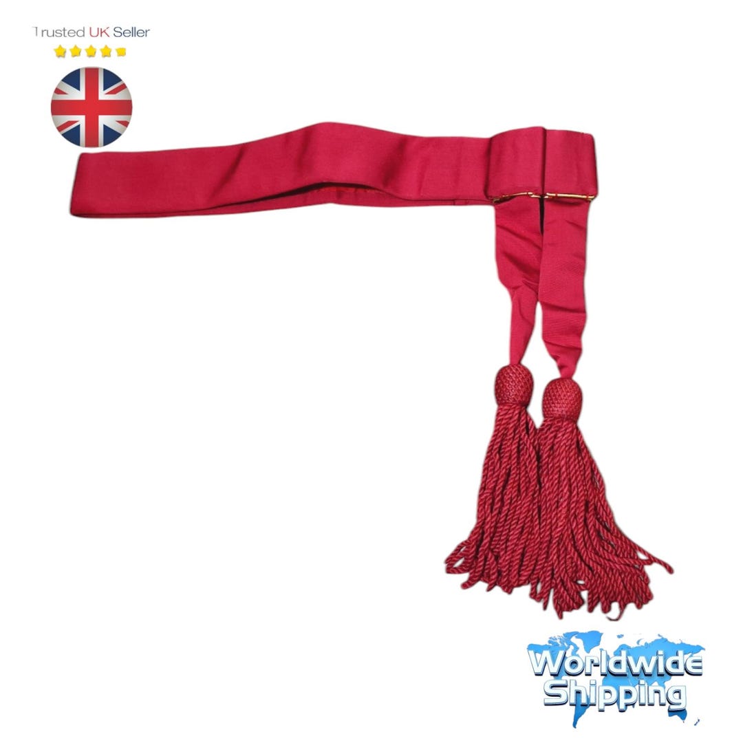 British Army Officers Waist Sash for Ceremonial & Parade Duties Mehroon ...