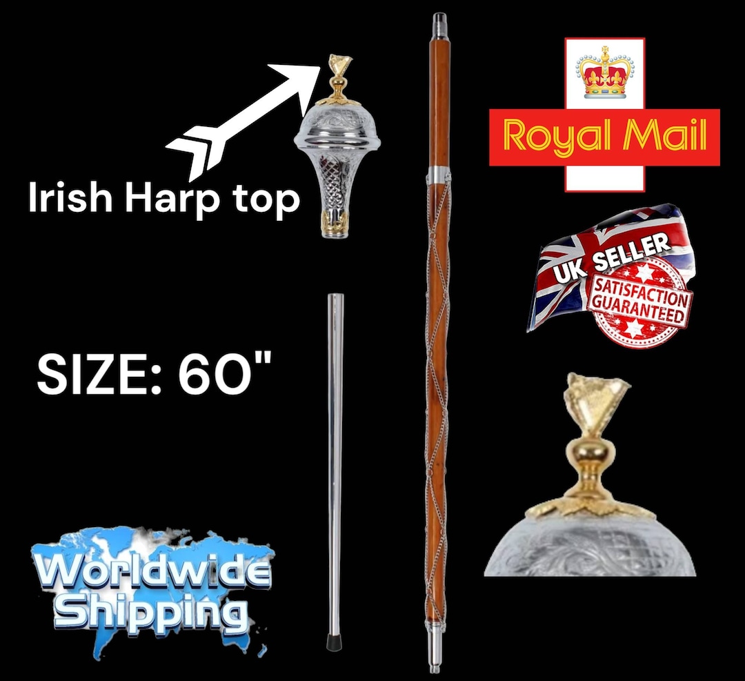 Drum Major Mace Flat Head Gold Plated Lion and Crown 3 Parts 60" - Etsy