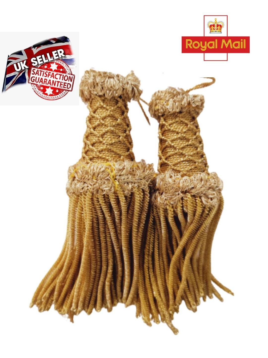 Gold & Silver Antique Bullion Tassels Pair"12cm" for Vestments Army ...