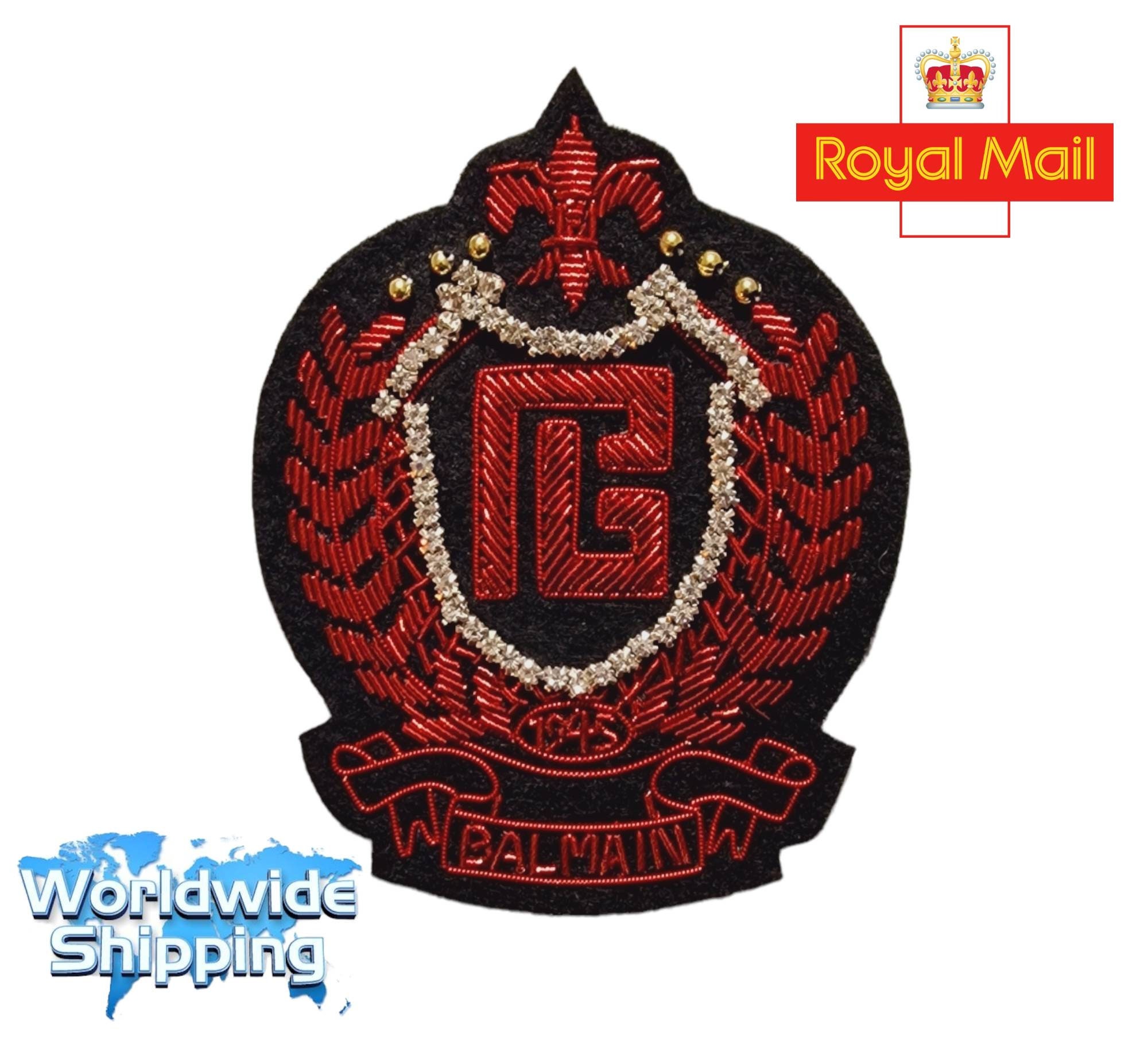 Handmade Embroidered Bullion Blazer Patch With Vine Red Thread - Etsy