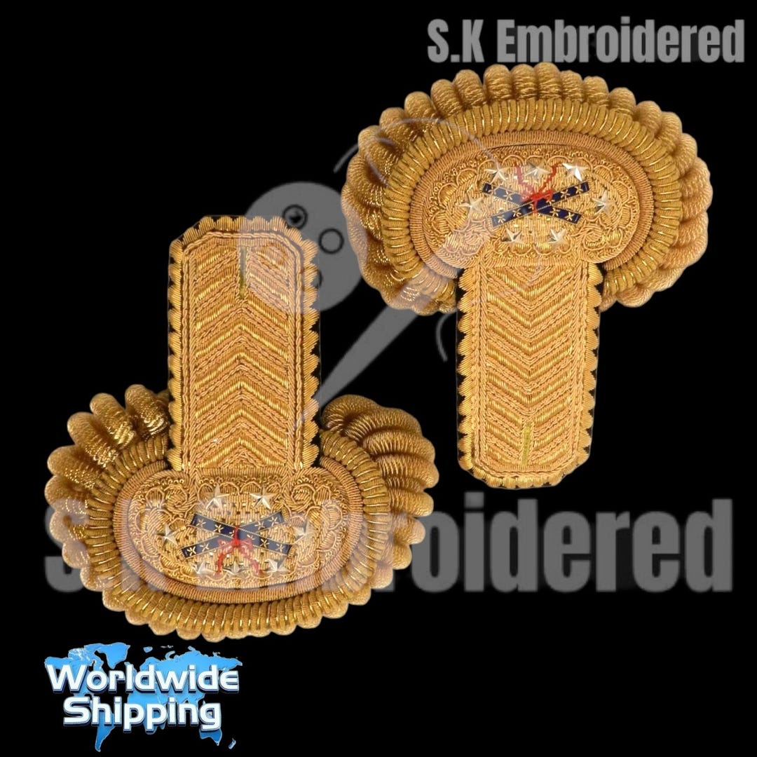 French Napoleonic Epaulettes of General or Marshall, 1844 Regulation ...