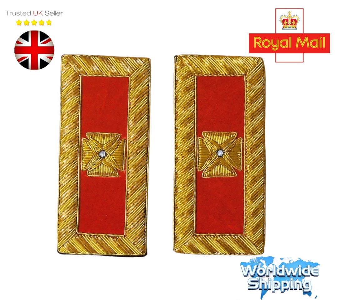 Knights Templar Shoulders Boards – Bullion Grand Commander. - Etsy