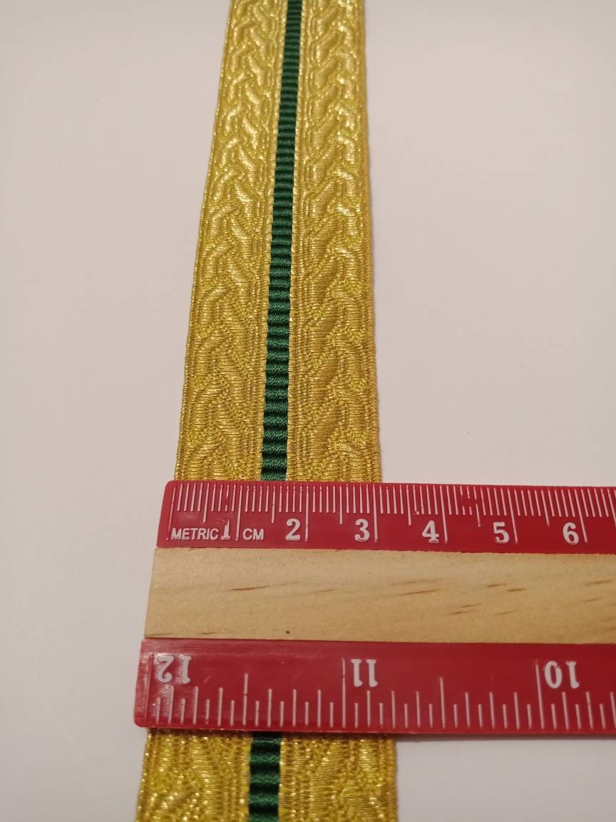 Gold Military Mylar Braid size 3CM Borders Making Military Ribbon Army ...