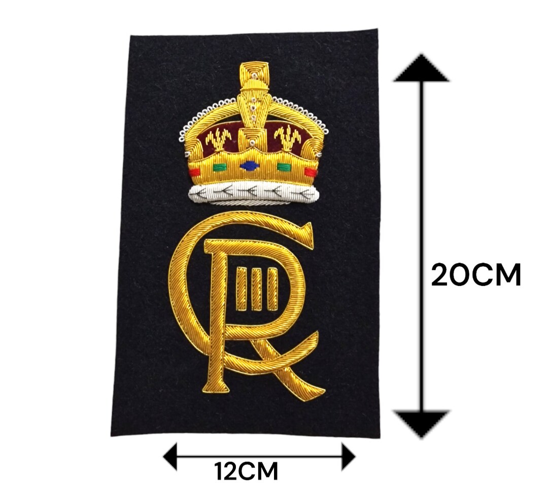 King Charles's New Royal Patch Fram Size 20CM×12CM With Blazer Badge ...