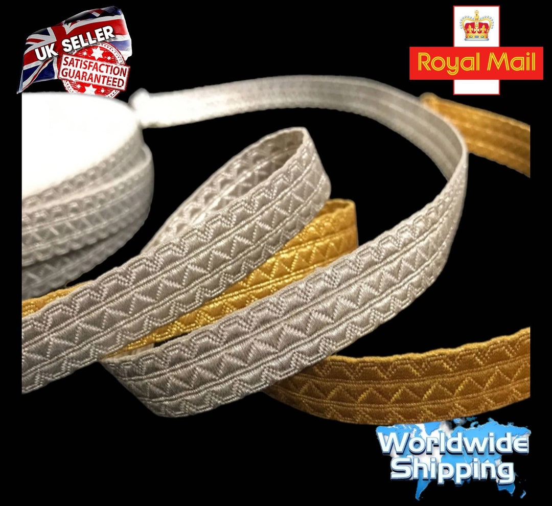 Mylar Braid Trim for Army "size 15mm" Uniform' Church Vestment' Fancy ...