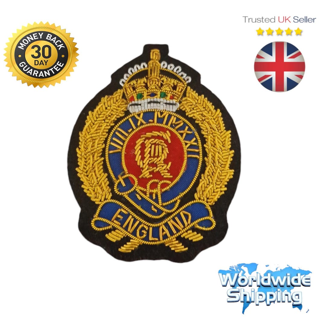 King's Charles's New Royal Patch Embroidered Bullion Blazer CIIIR Patch ...
