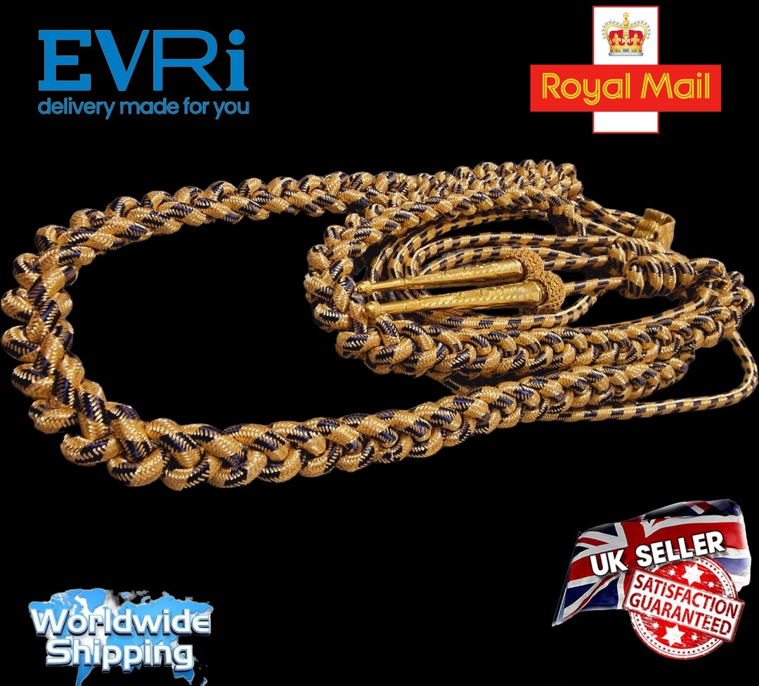 Royal Navy Officer's Aiguillette Shoulder Aiguillette Shine Gold ...