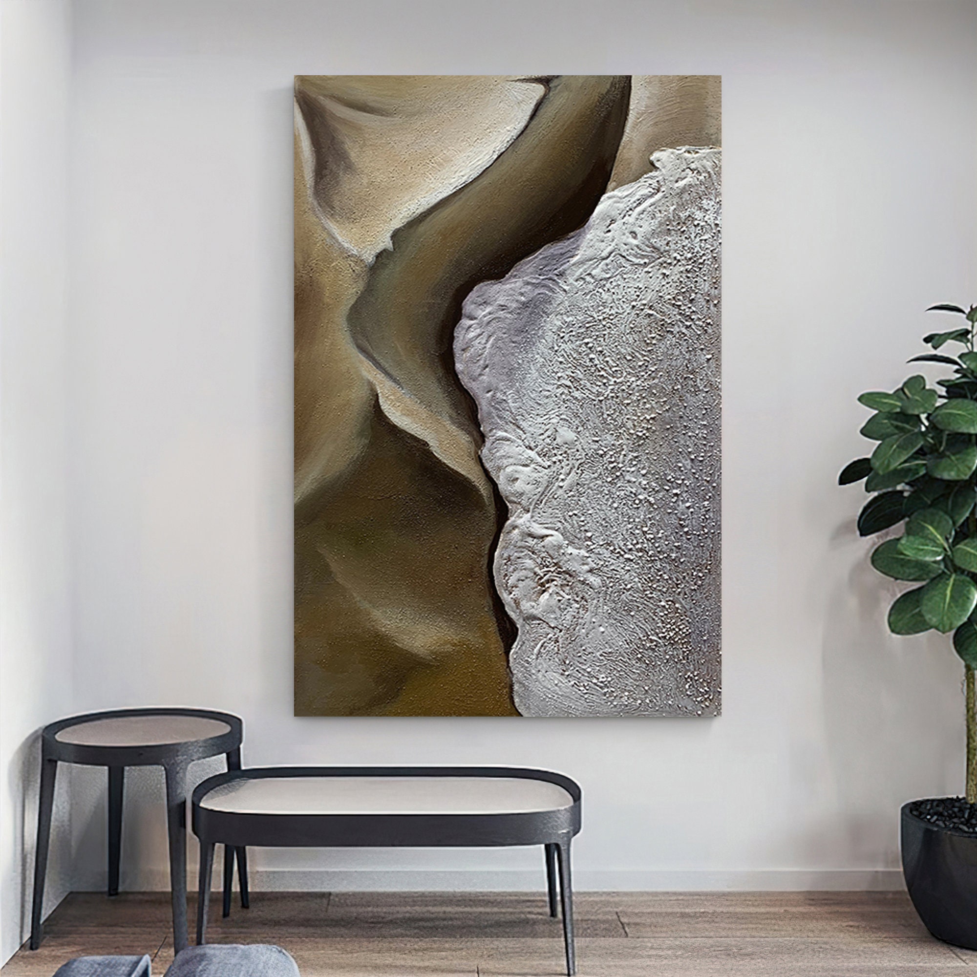 Large Abstract Painting on Canvas Original Texture 3D Wall Art Boho ...
