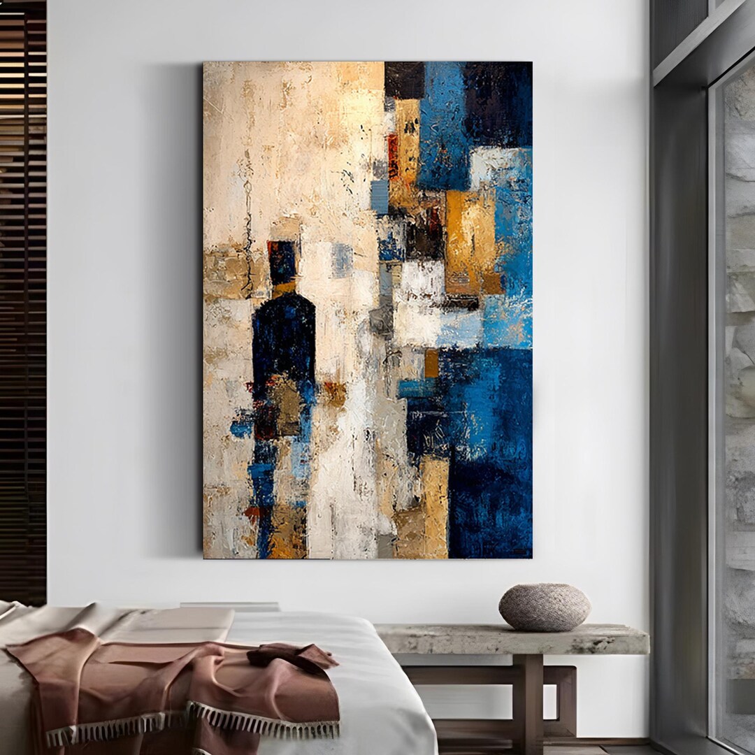 Hand Painted Abstract Oil Painting Large Textured Canvas Art Modern ...