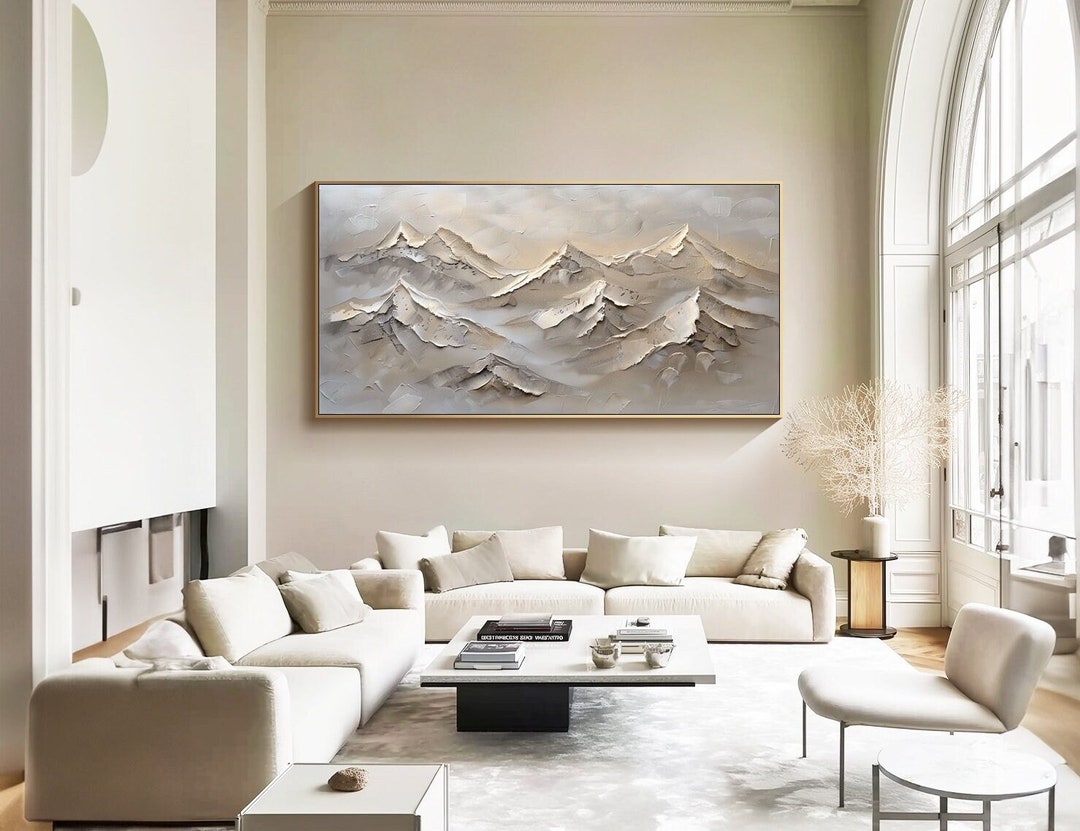 Large Wall Art Large Abstract Landscape Painting on Canvas Original 3D ...