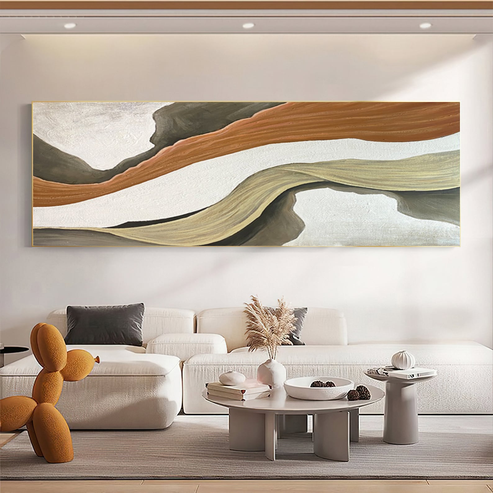Painting on Canvas Large Abstract Painting Earth Tone Wall Art - Etsy