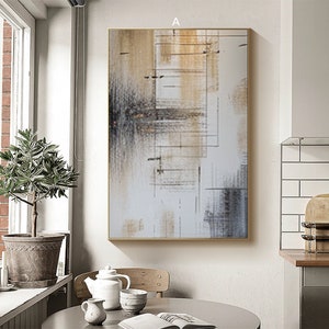 Two Piece Wall Art Abstract Painting on Canvas Large Wall Art Set of 2 ...