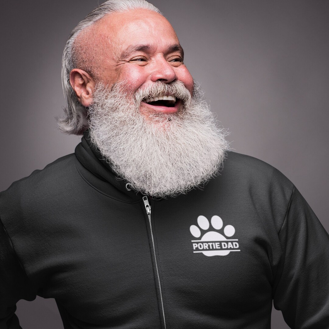 PORTIE DAD Paw - Portuguese Water Dog Design - Full Zip Hooded ...