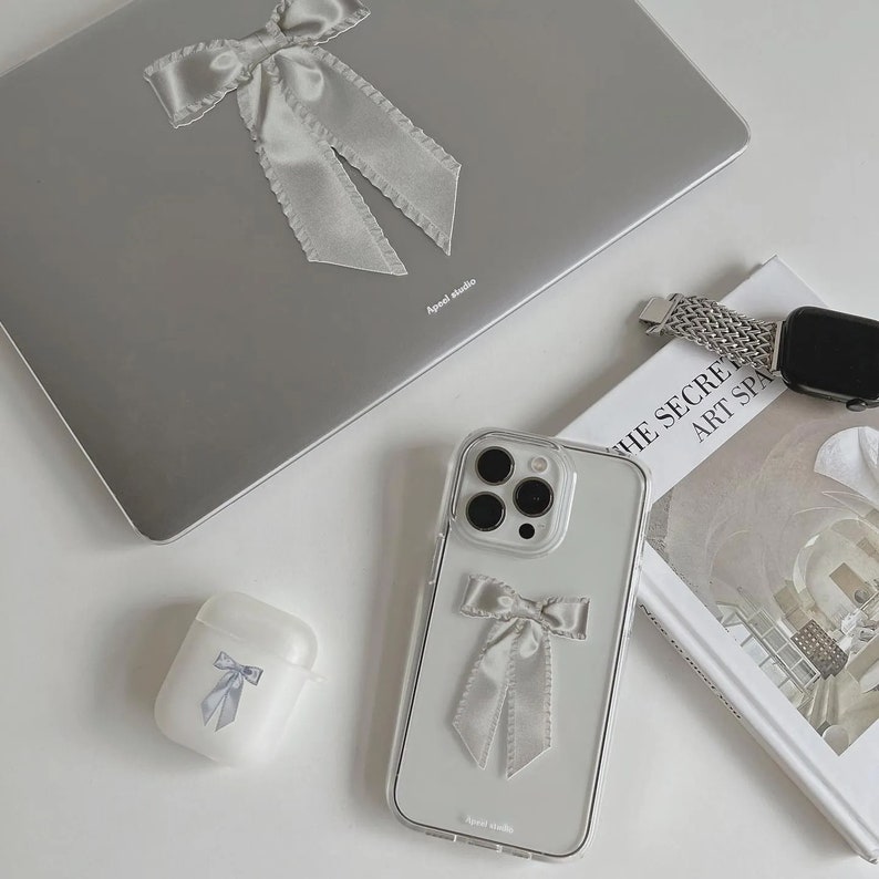 New Year Ribbon Bow MacBook Transparent Full-cover Protective Case ...