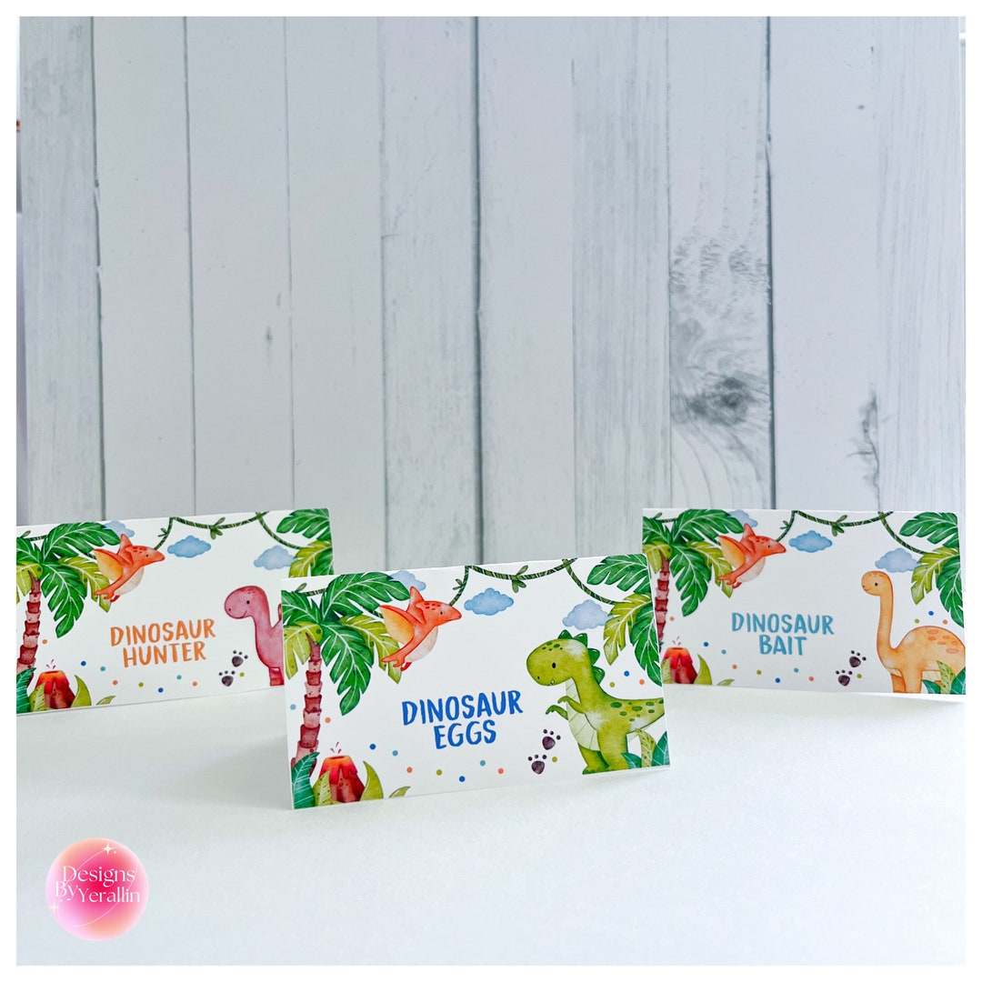 Dinosaur Labels Dinosaur Food Labels Dinosaur Party Decor - Etsy