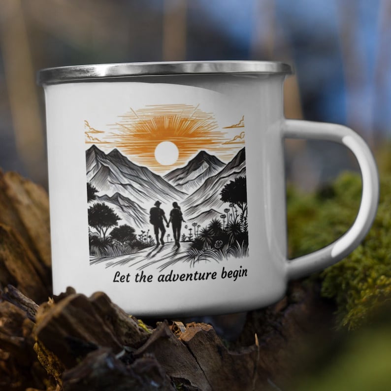 Personalized Enchanting Wilderness Mug, Hiking Couple Engagement Gifts ...