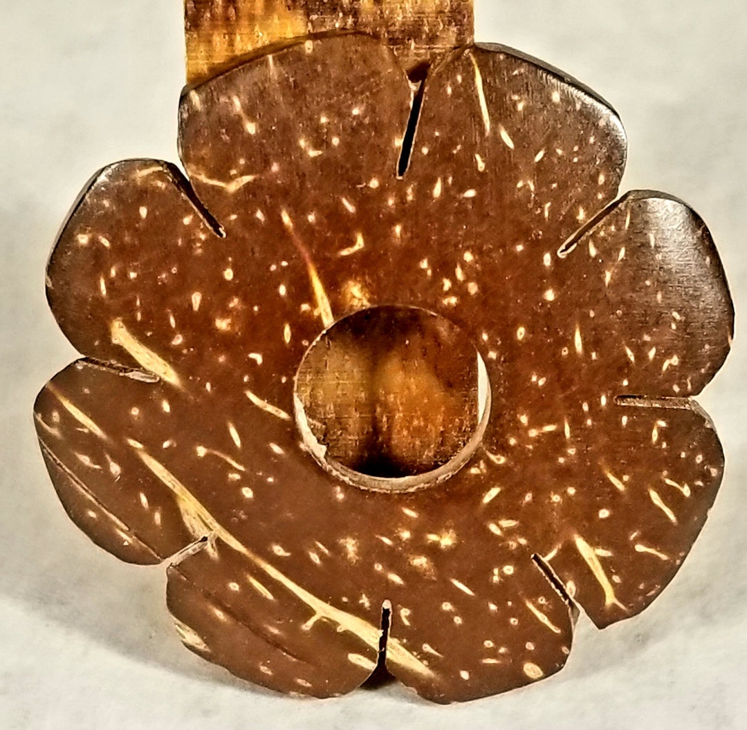 Carved Coconut Shell Flower 45mm - Etsy